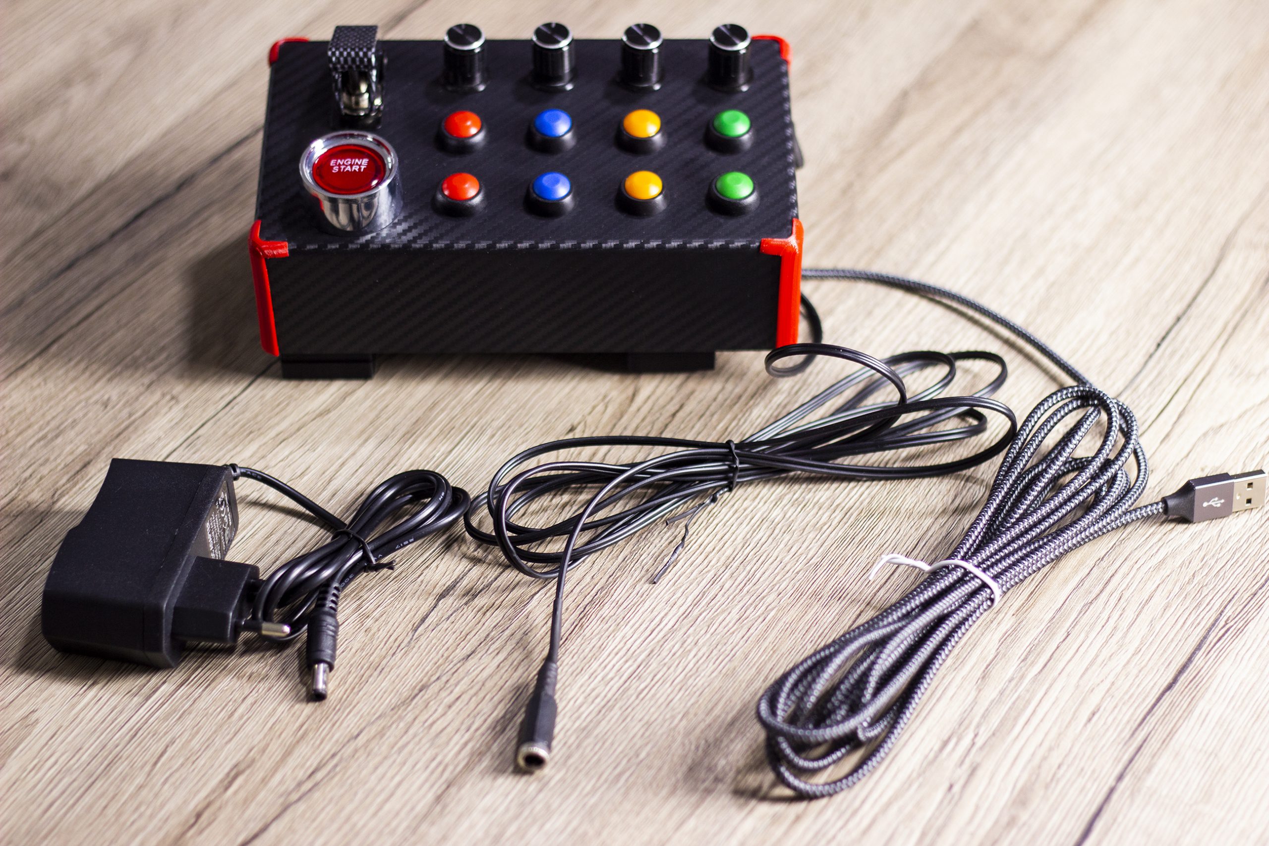 Button Box Start Engine Sim Racing Leva Luminosa PC Rotary Buttonbox ...