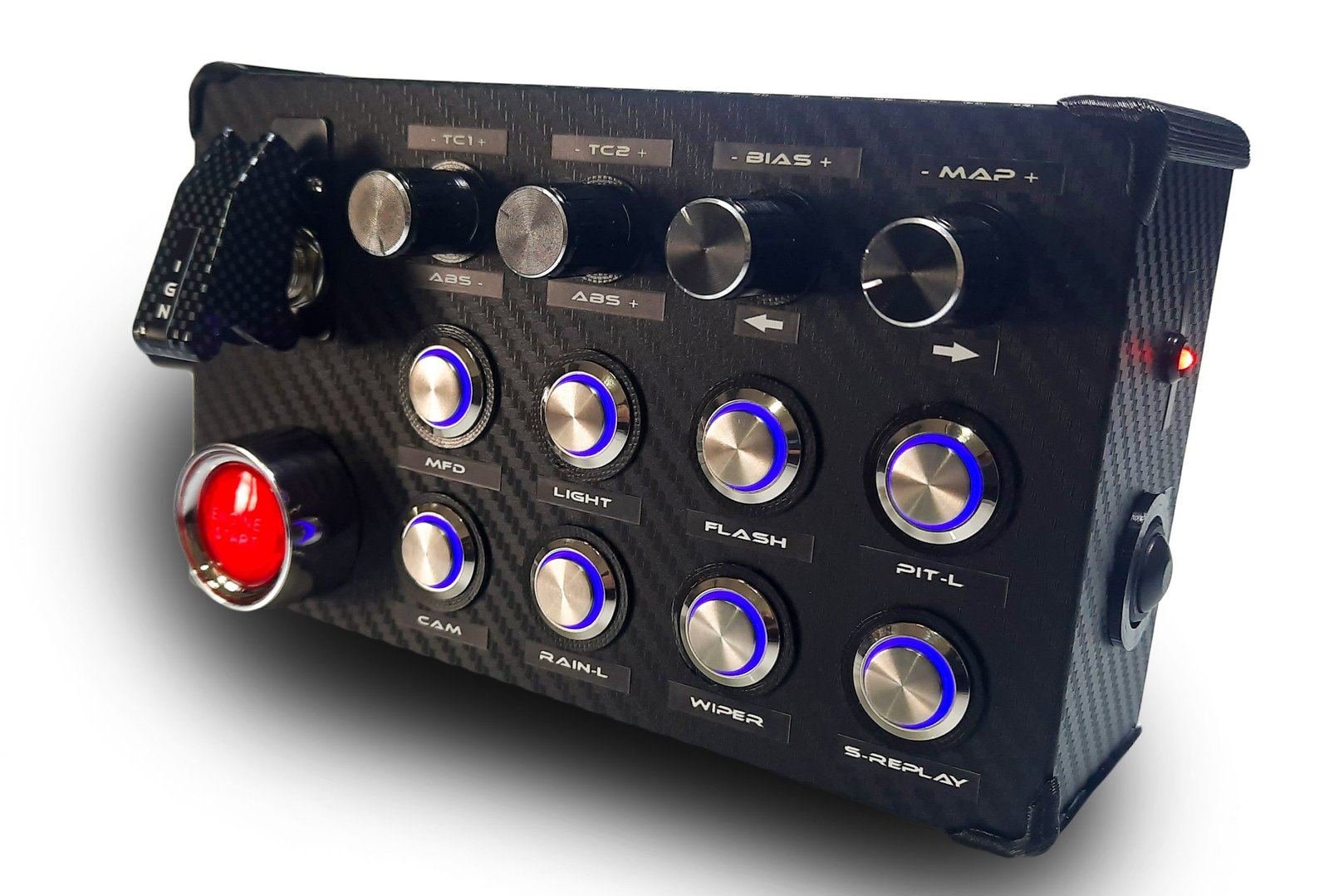 Button Box Sim Racing Pulsanti Luminosi in Metallo PC USB Plug & Play ...