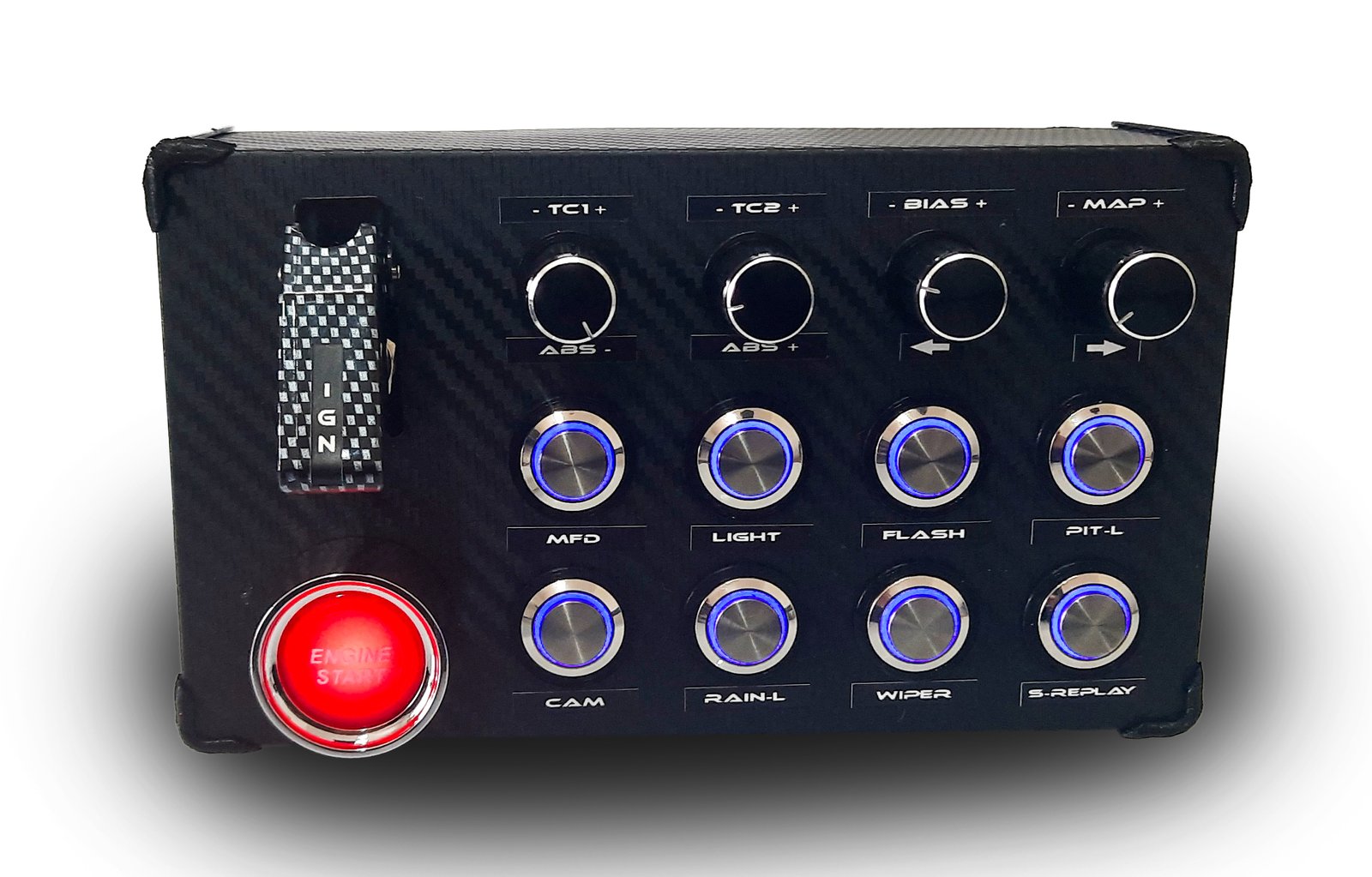 Button Box Sim Racing Pulsanti Luminosi in Metallo PC USB Plug & Play ...