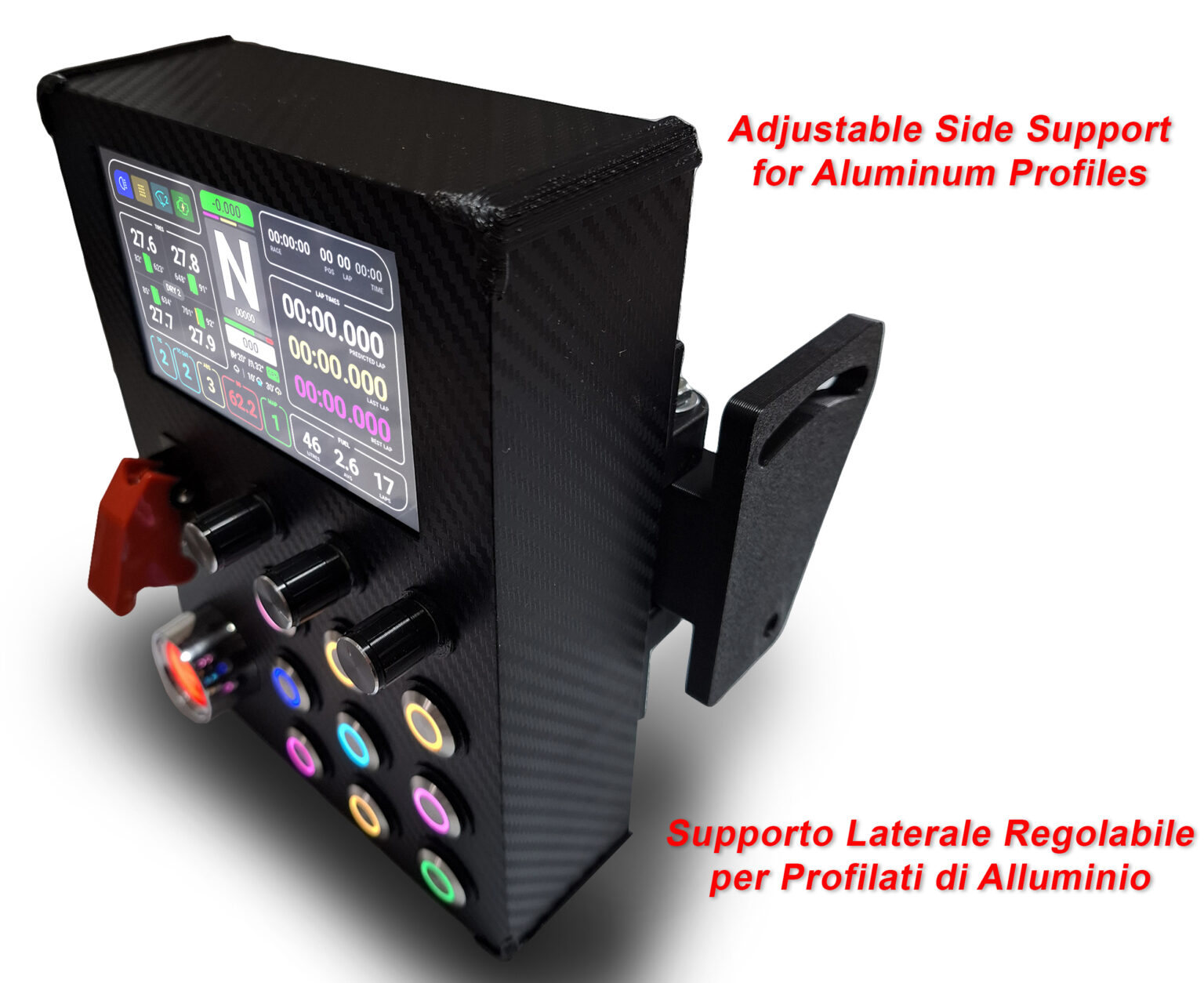 SimRacing Button Box con Display Dashboard 5″ Pulsanti RGB Luminosi ...